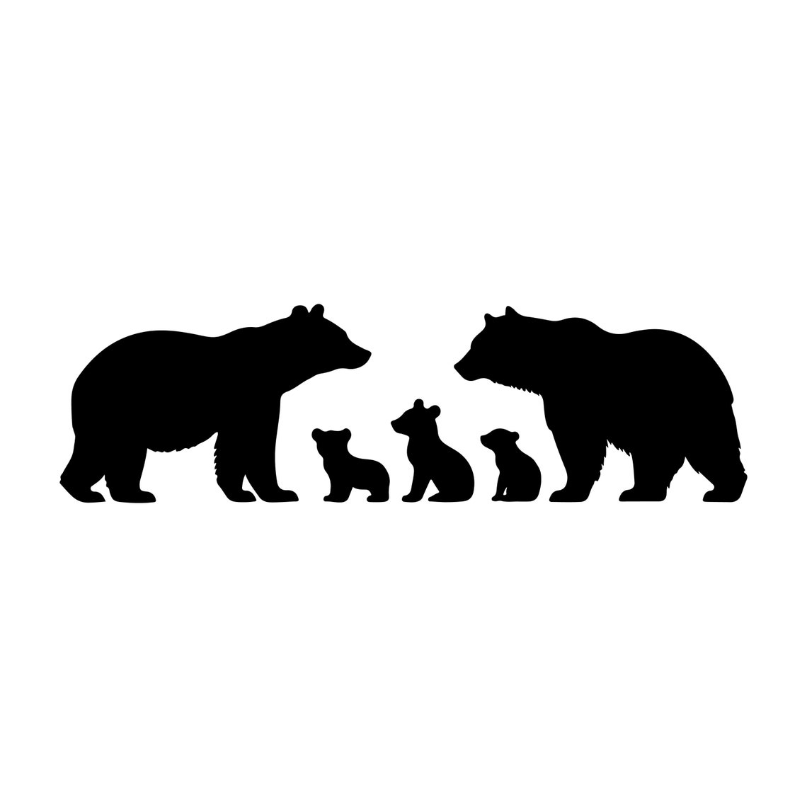 Bear Family Svg File, Bear Family Silhouette, Bear Svg, Bear Clipart ...