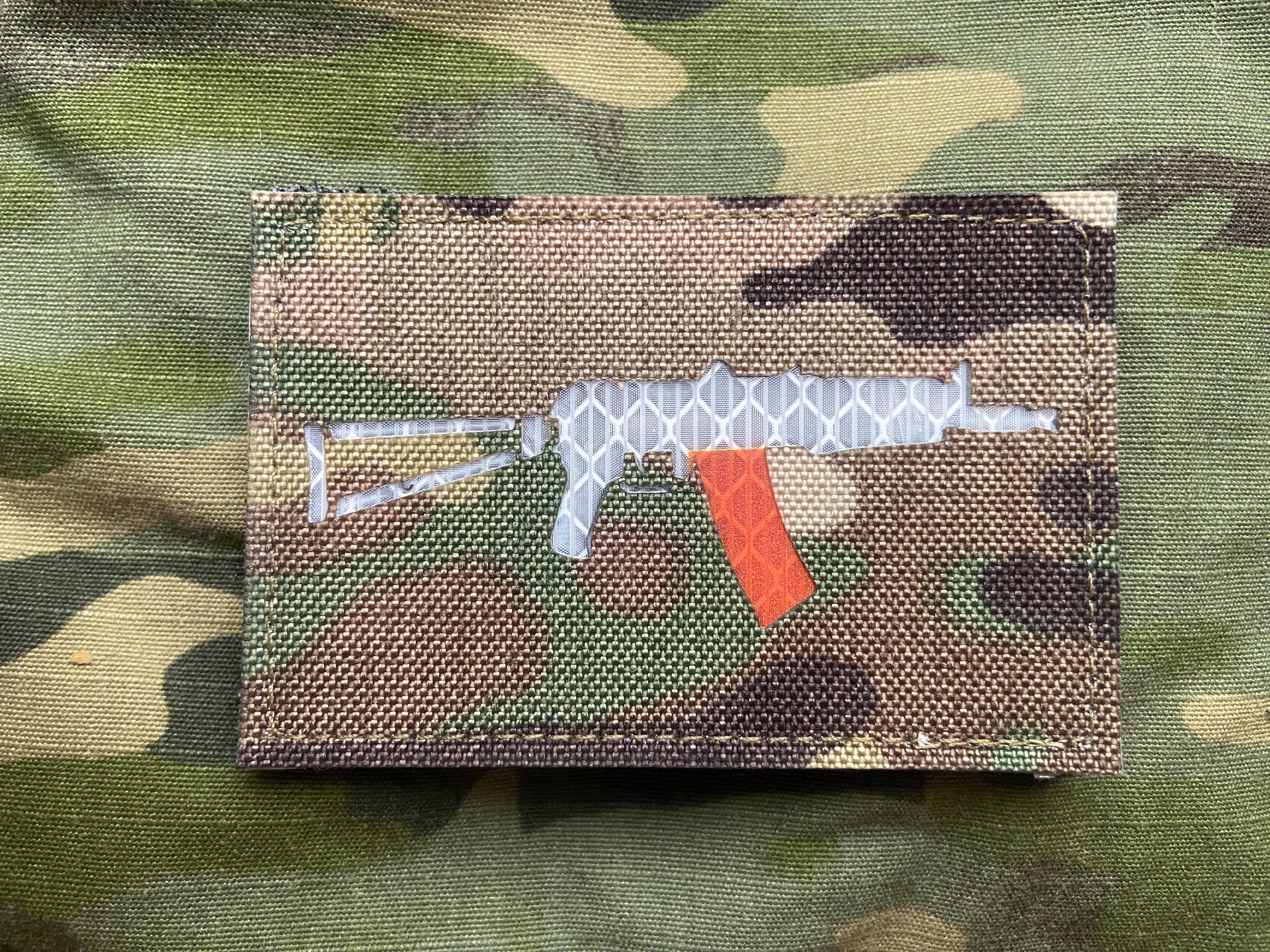 Laser Cut Multicam AKS-74U 3" X 2" Morale Patch With Hook Backing ...