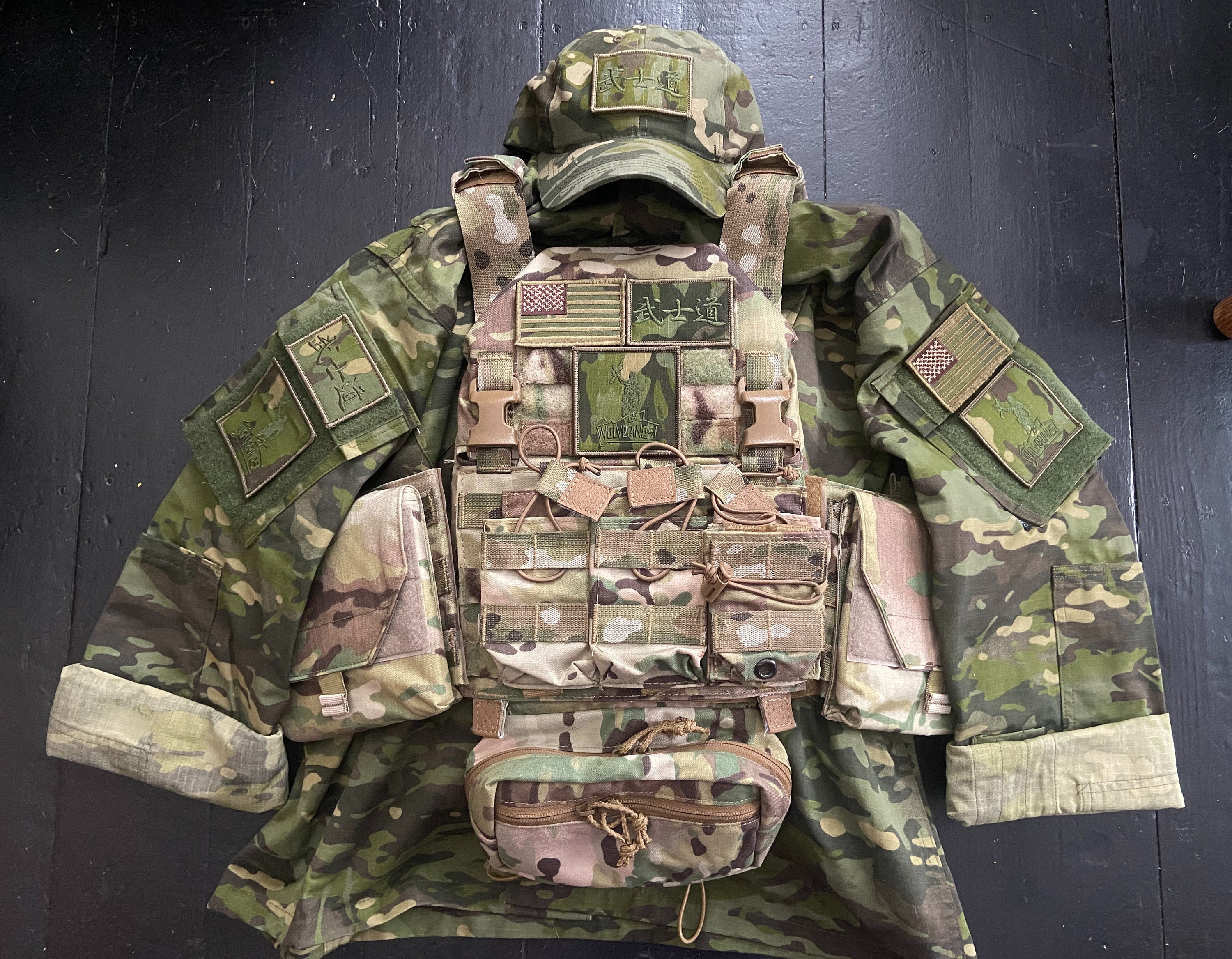 Multicam Tropic Wolverines 3" X 3" Morale Patch W/ Hook Back - Made in ...