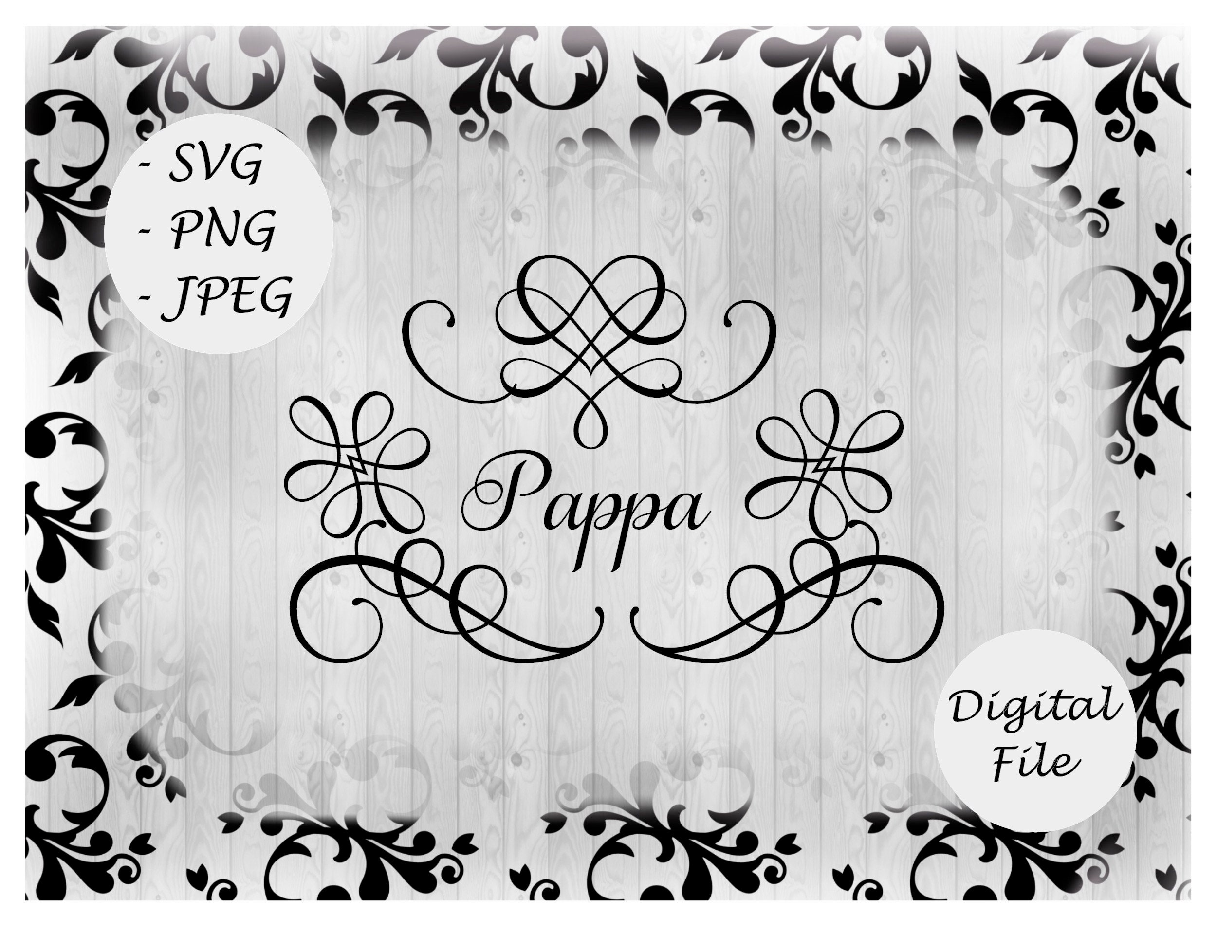 Pappa - Instant Digital Download, Svg, Png, and Jpg Files Included! - Etsy