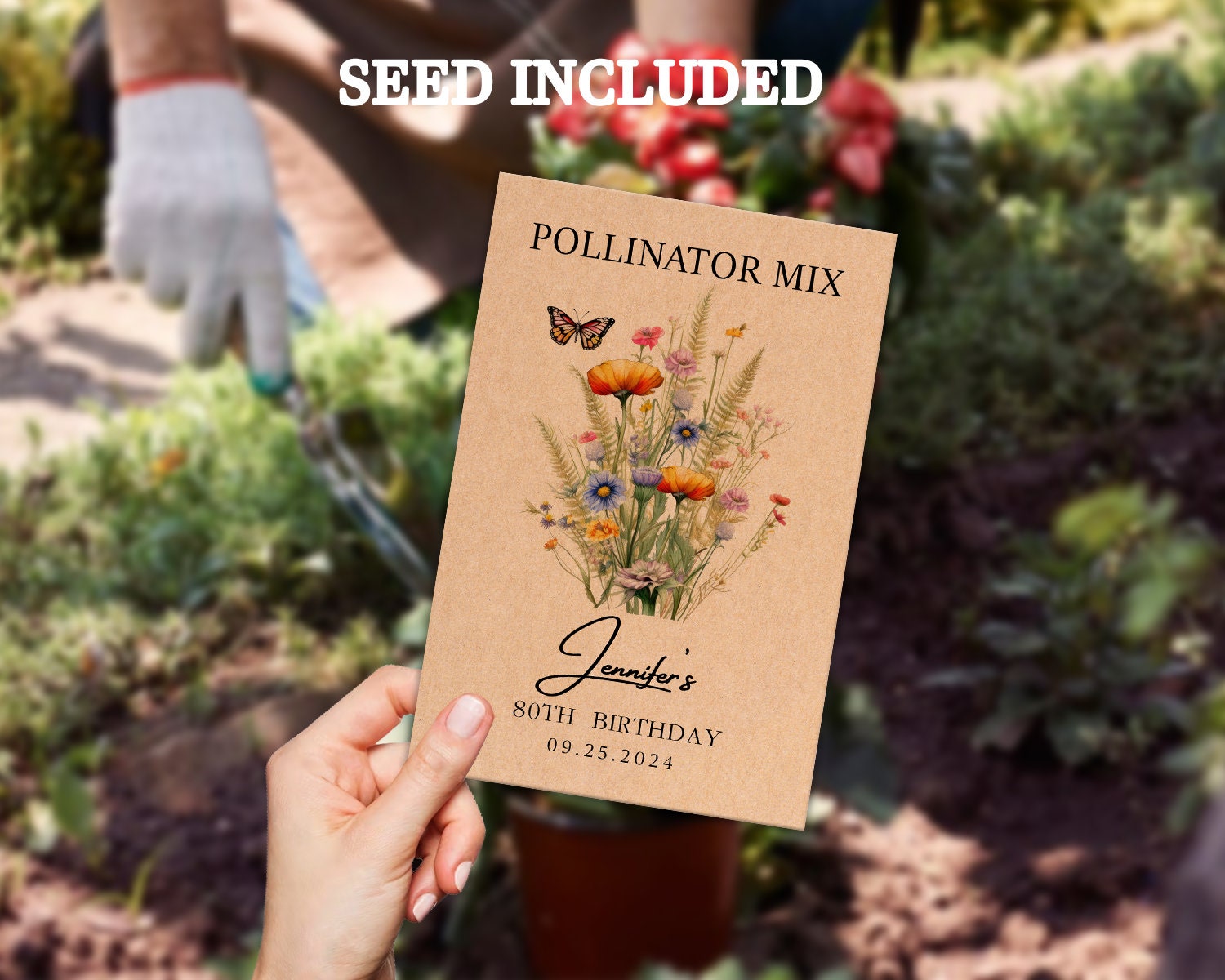 Pollinator Mix Birthday Seed Packet Welcome Anniversary Packet Vintage ...