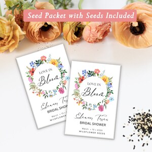 Custom Bridal Shower Seed Packet, Seed Packets Wedding Favors, Seed ...