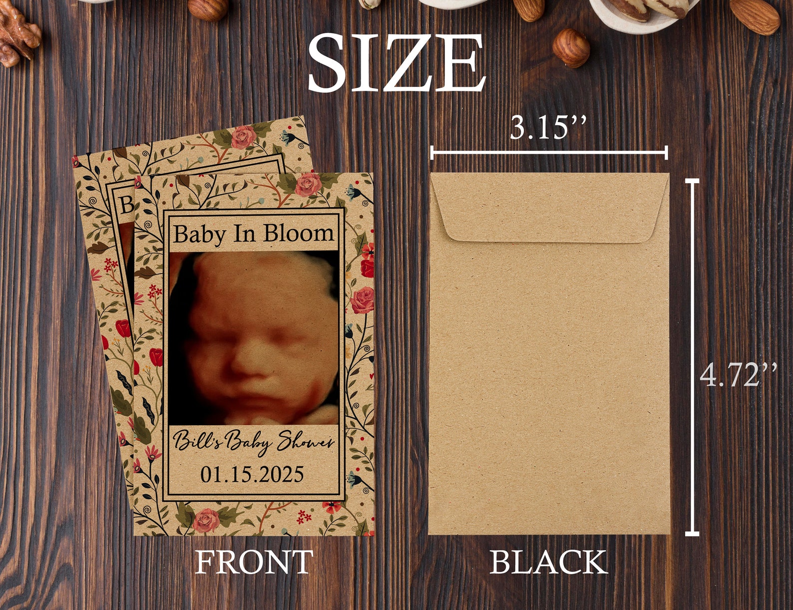 Baby Shower Wildflower Seed Packets, Custom Wedding Favor Wildflower ...