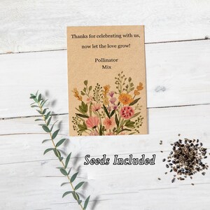 Wedding Favor Seed Packet With Seeds Included, Personalized Anniversary ...