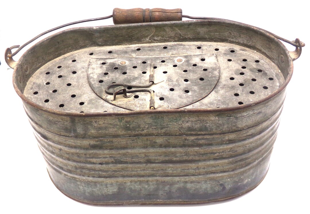 Minnow Bucket...oval Tin...very VINTAGE...UNUSUAL - Etsy