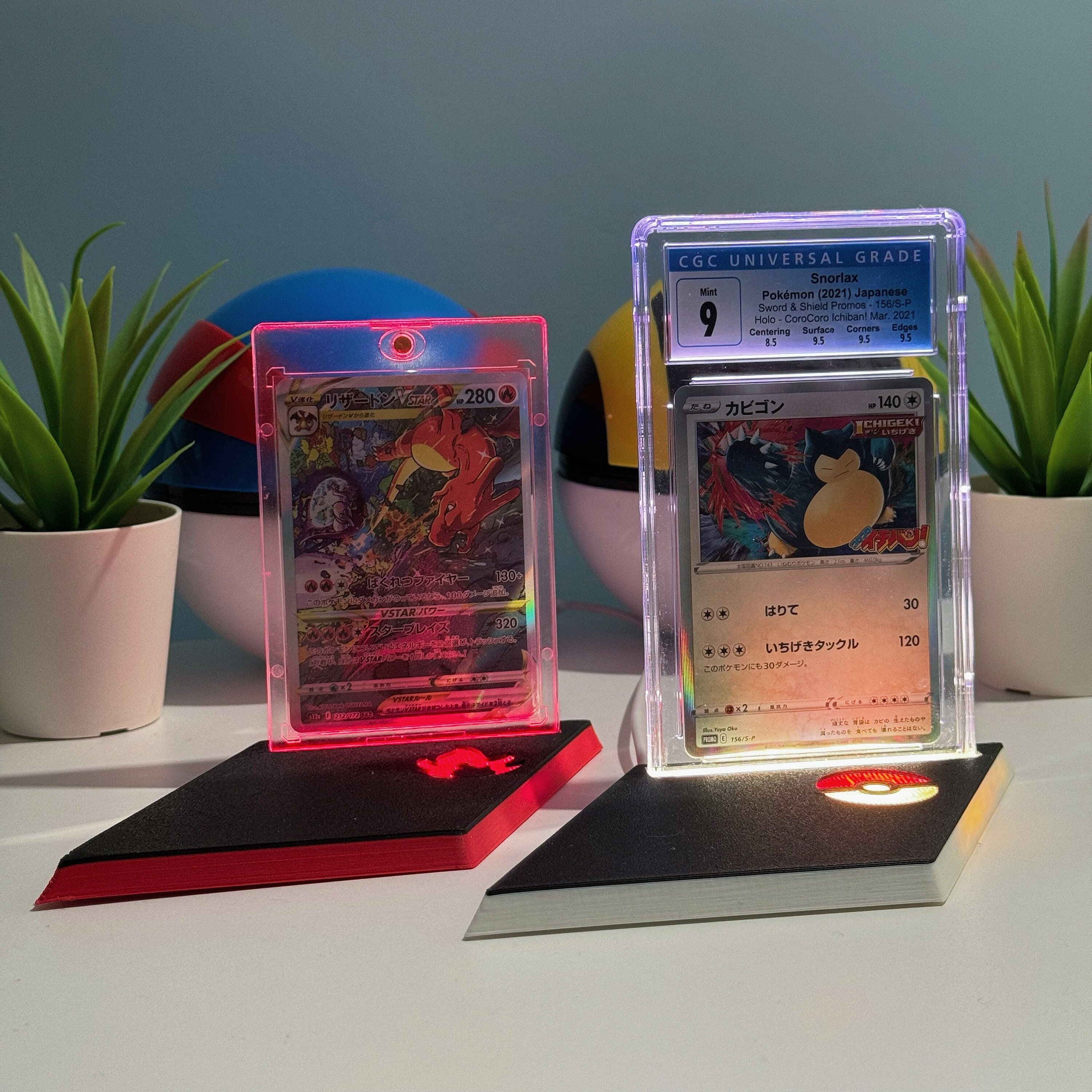 Illuminated Pokémon Card Display Stand Compatible With Graded Slabs ...