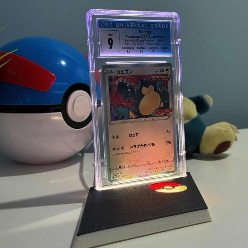 Illuminated Pokémon Card Display Stand Compatible With Graded Slabs ...