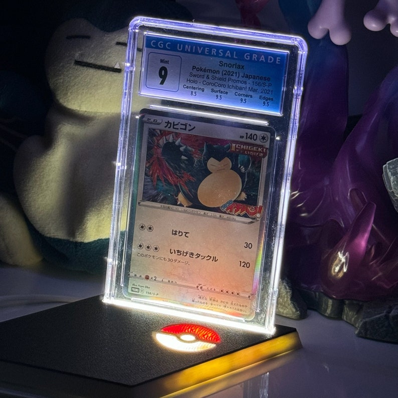 Illuminated Pokemon Card Display Stand Compatible With Graded Slabs ...