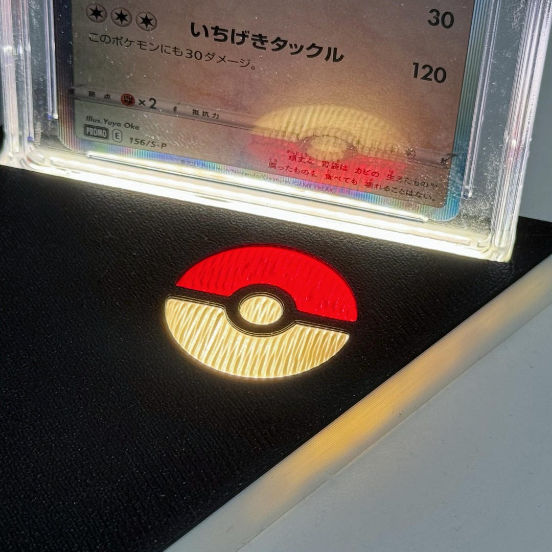 Illuminated Pokemon Card Display Stand - Compatible With Graded Slabs ...