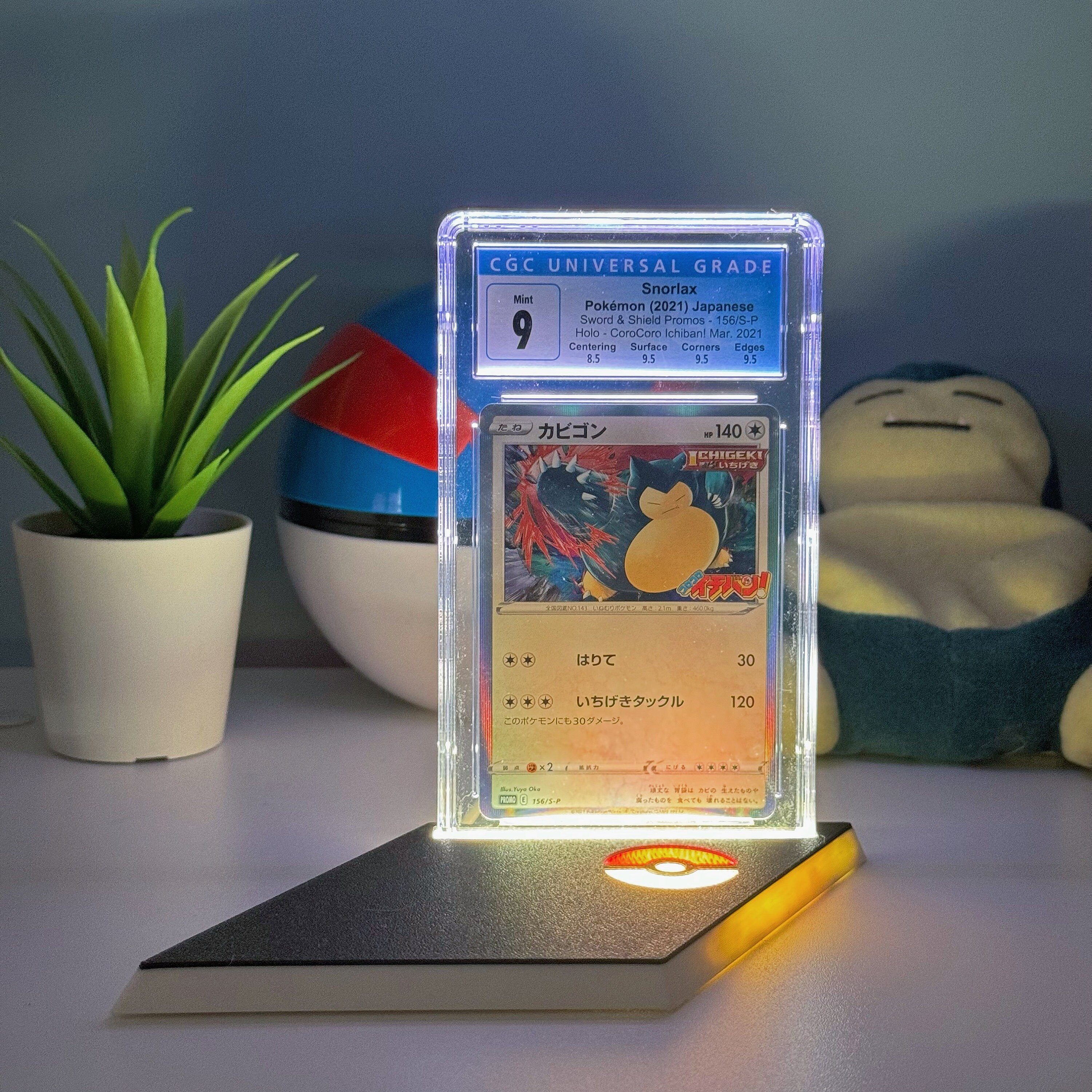 Illuminated Pokémon Card Display Stand Compatible With Graded Slabs ...