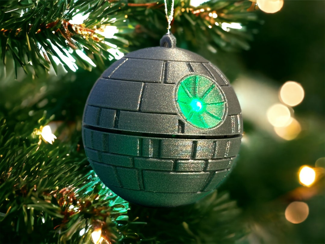 Illuminated Death Star Christmas Tree Decoration (star Wars - Inspired ...