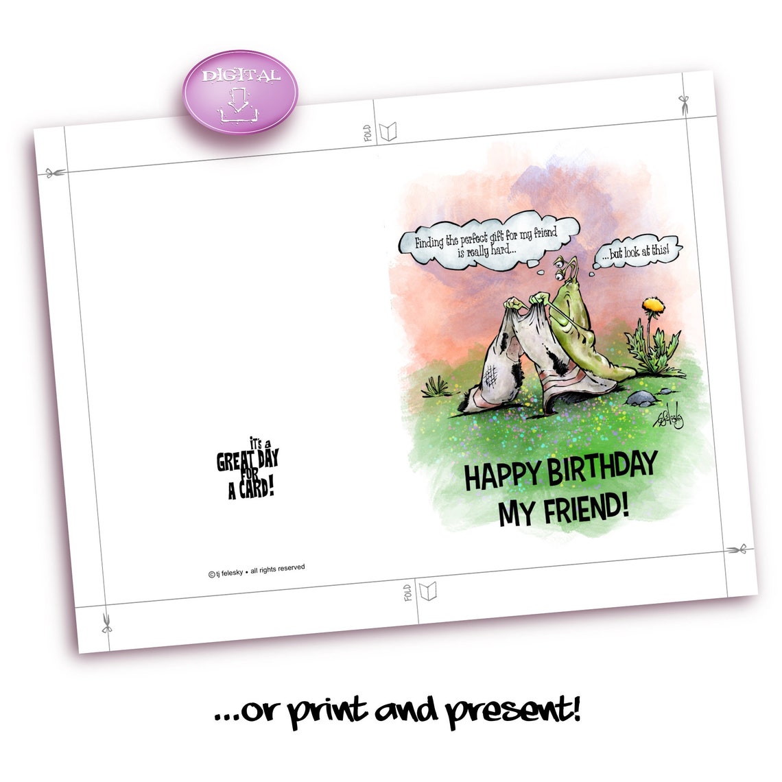 Humorous Birthday Digital, Printable E-card! - Etsy