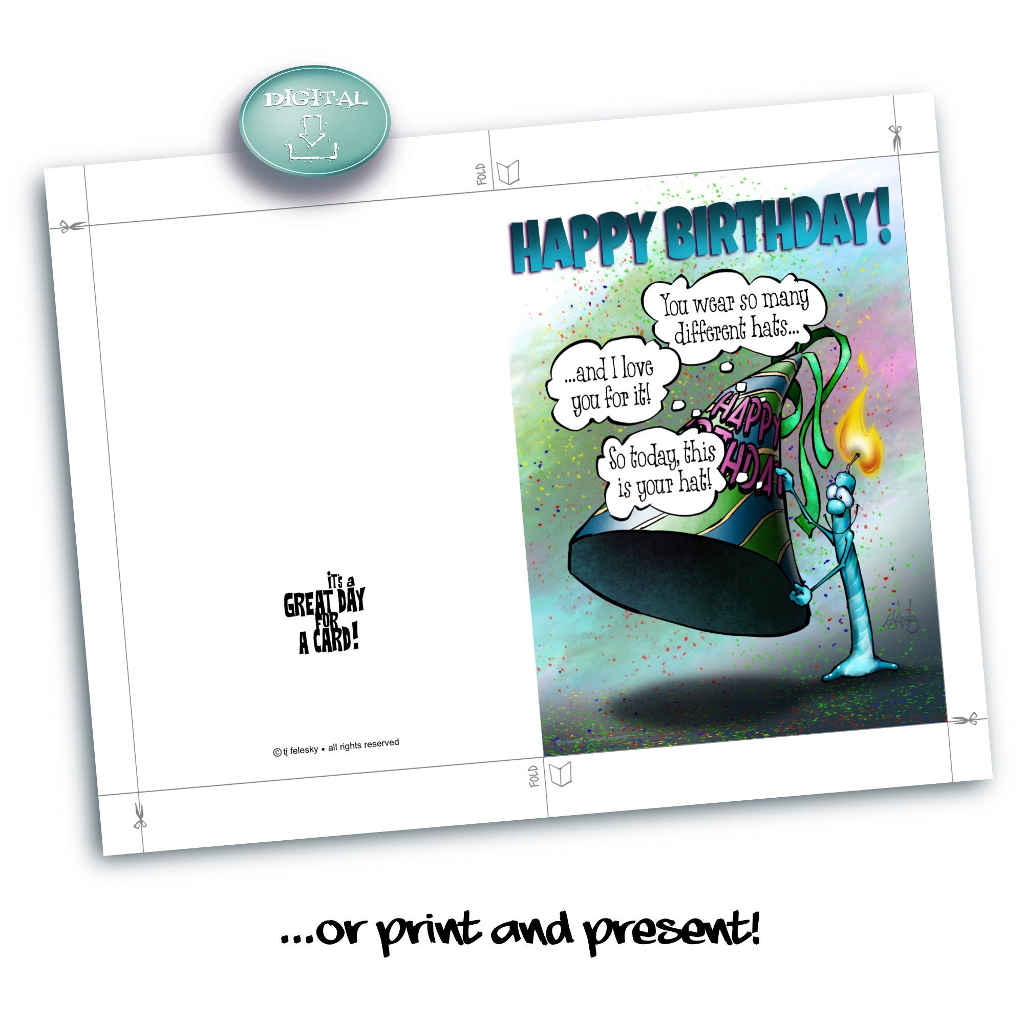 Humorous Birthday Digital E-card - Etsy