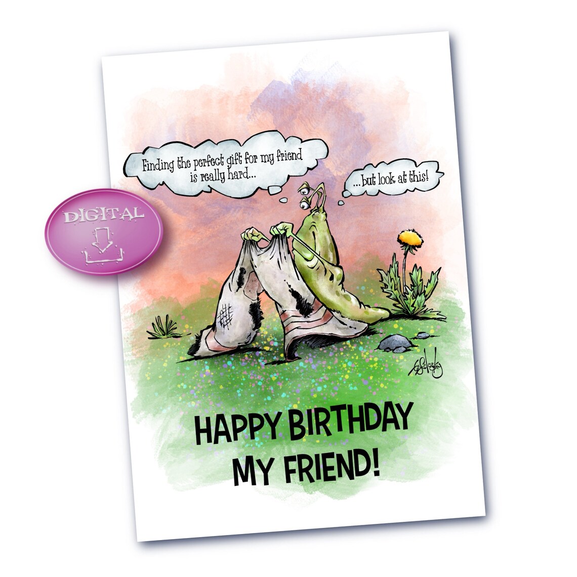 Humorous Birthday Digital, Printable E-card! - Etsy