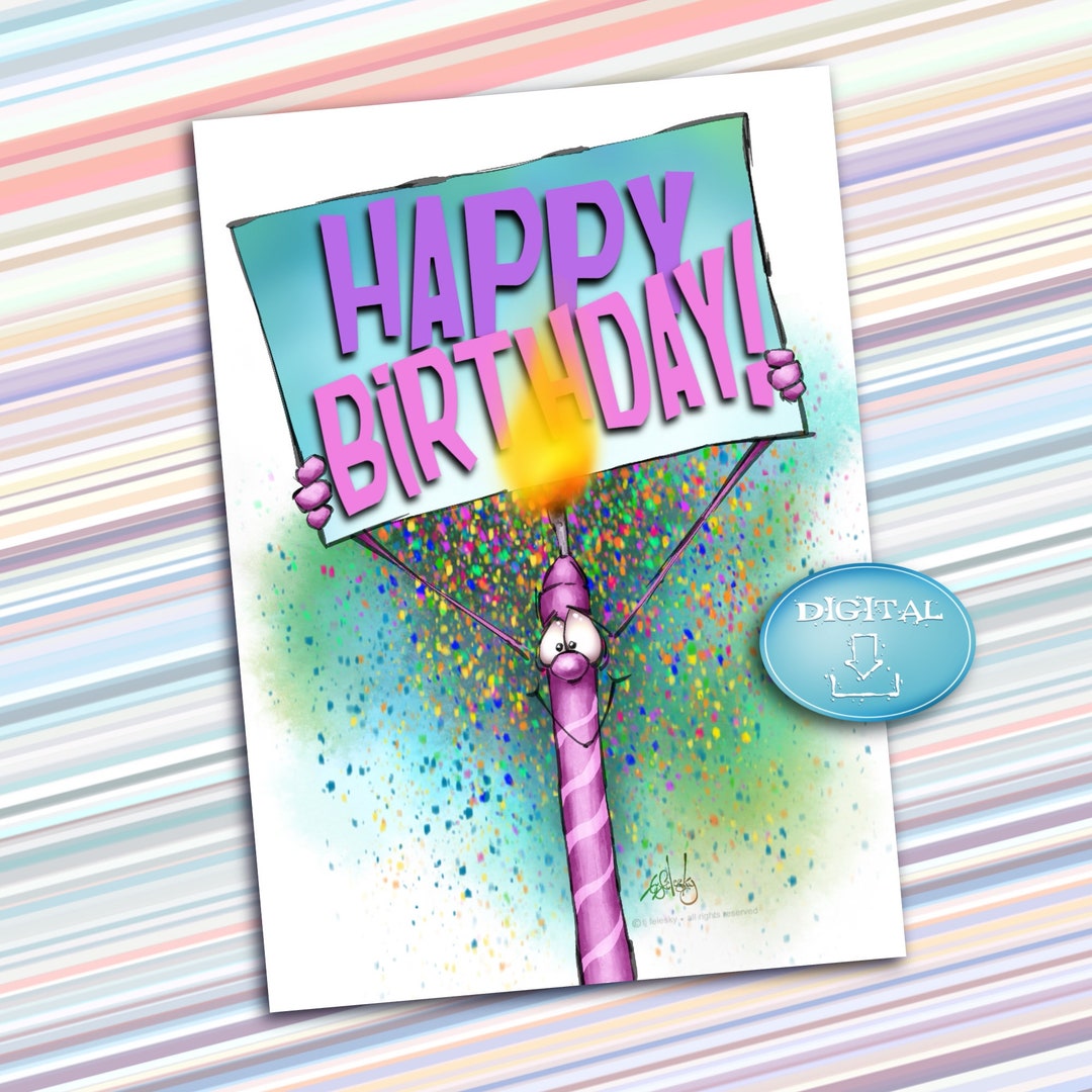 Humorous Birthday Digital, Printable E-card! - Etsy