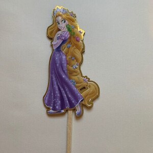 Simple Rapunzel Cake Topper Set, Princess Simple Cake Topper Set ...