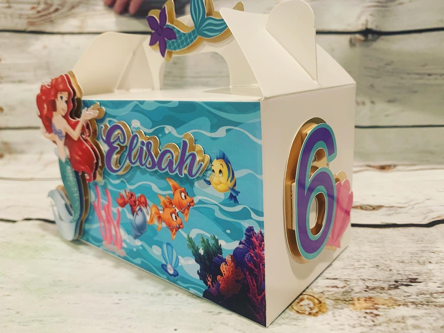 Little Mermaid Gabble Box, Mermaid Candy Box, Mermaid Favor Box ...