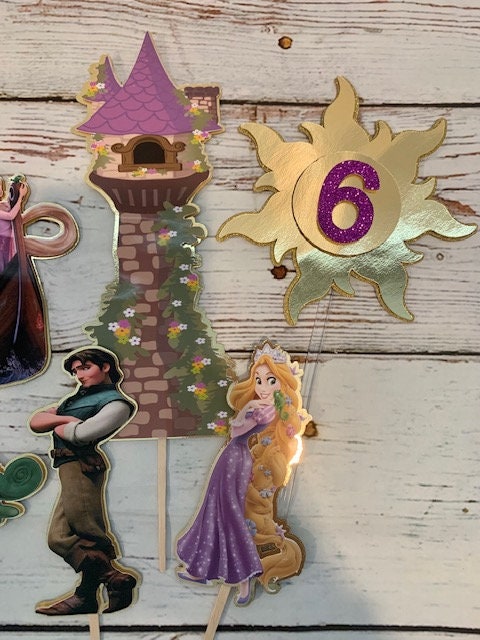 Simple Rapunzel Cake Topper Set, Princess Simple Cake Topper Set ...