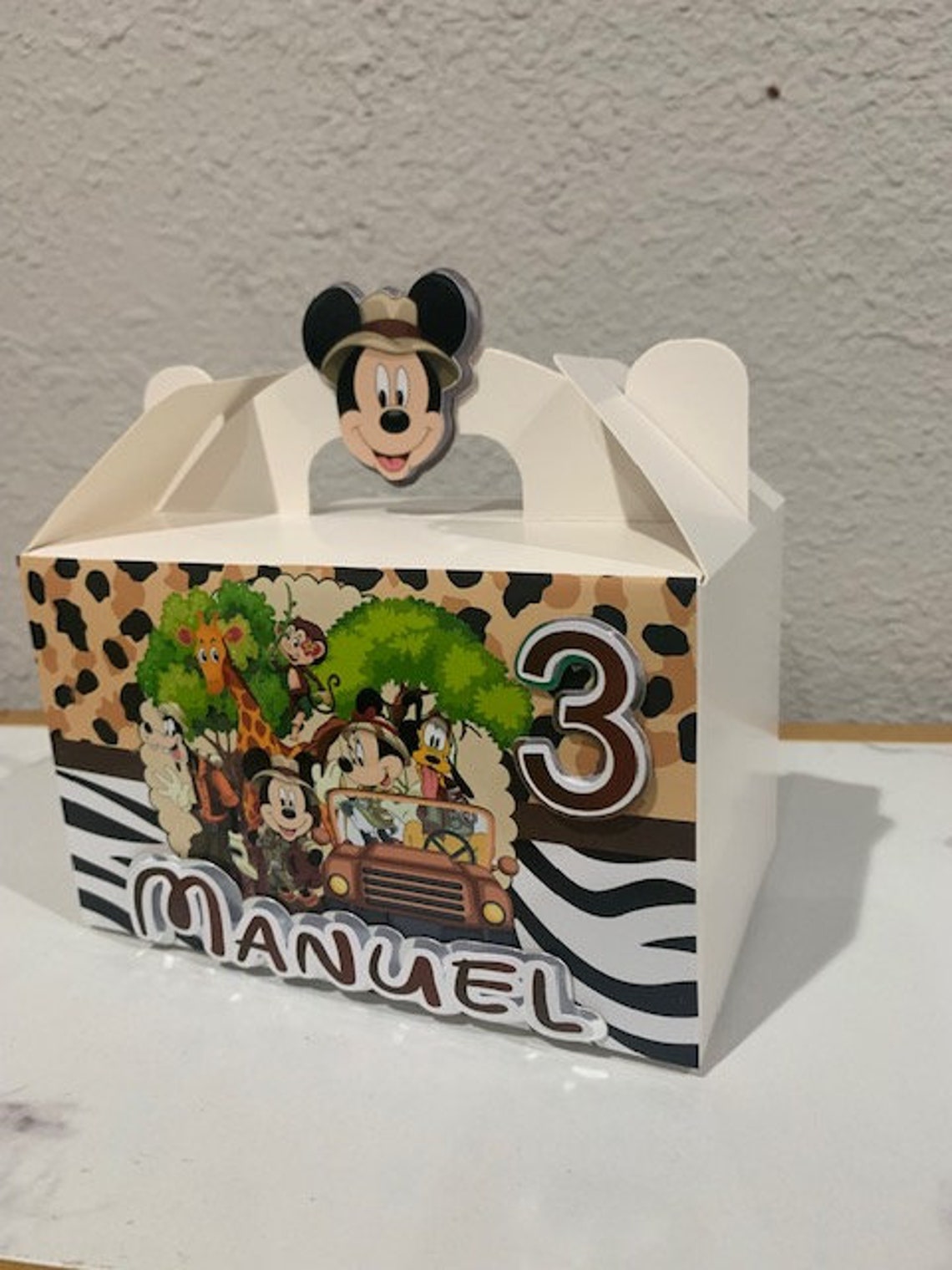 Mickey Mouse Favor Boxes, Mickey Safari Favor Boxes, Mickey Safari ...
