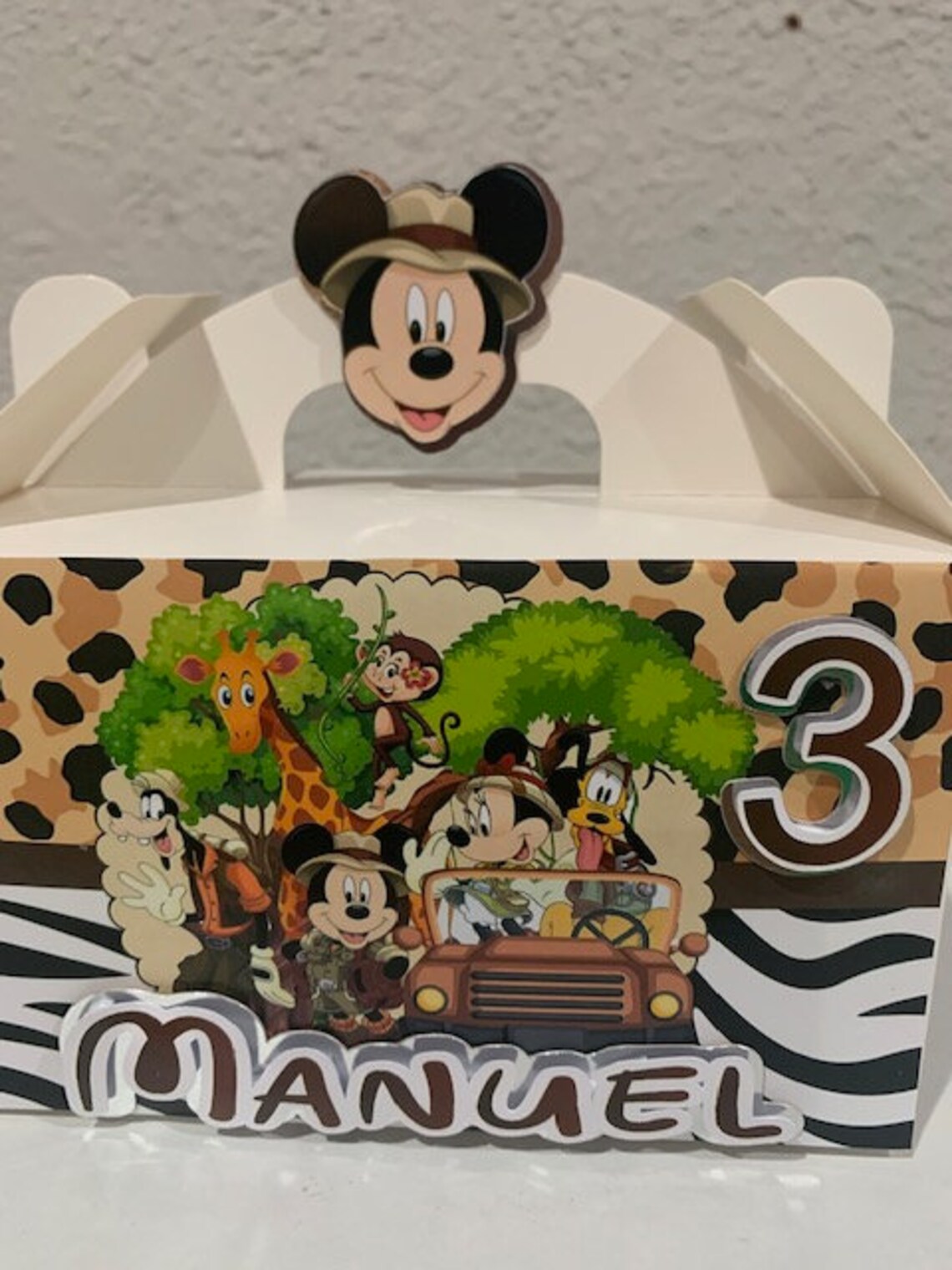 Mickey Mouse Favor Boxes, Mickey Safari Favor Boxes, Mickey Safari ...