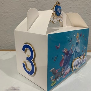 Cinderella Favor Box, Cinderella Party Box, Cinderella Birthday ...