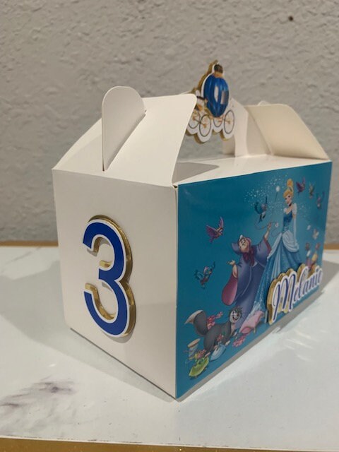 Cinderella Favor Box, Cinderella Party Box, Cinderella Birthday ...
