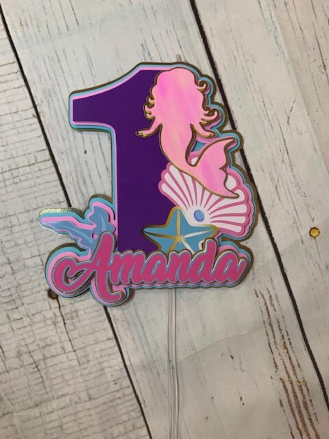 Mermaid Cake Topper, Under the Sea Cake Topper, Mermaid Party Topper ...