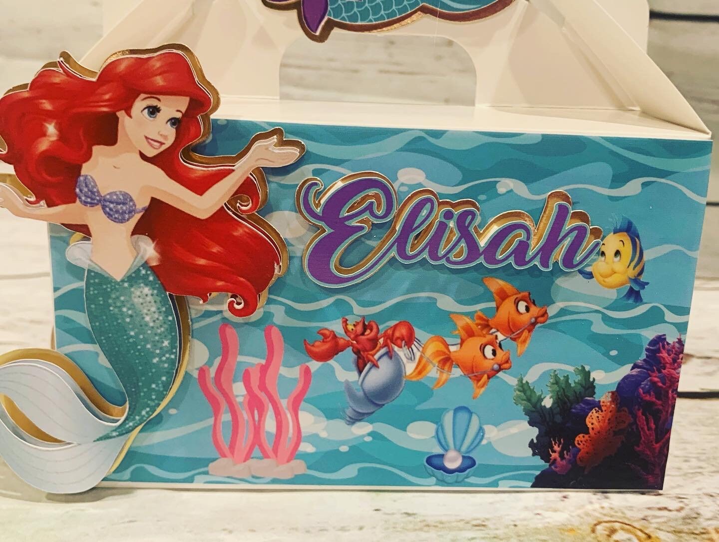 Little Mermaid Gabble Box, Mermaid Candy Box, Mermaid Favor Box ...