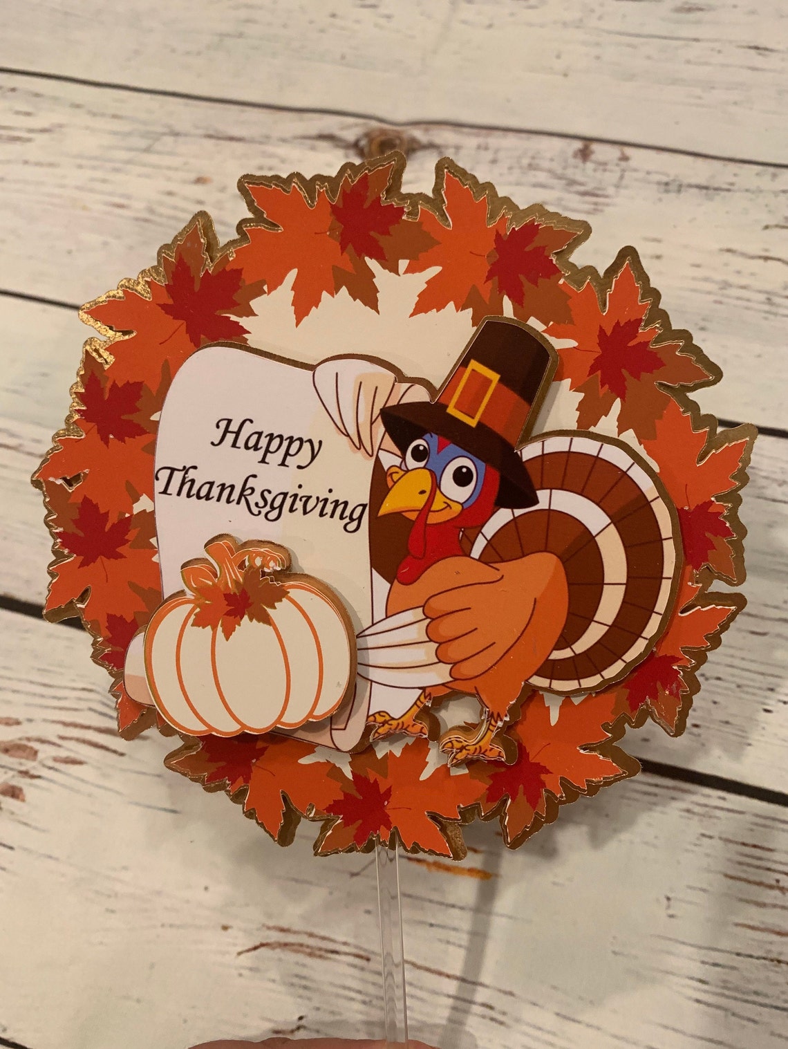 Thanksgiving Cake Topper Turkey Cake Topper Party Decor - Etsy