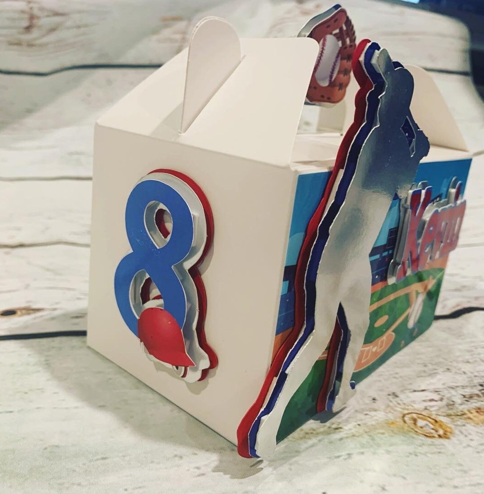 Baseball Favor Box, Baseball Party Box, Baseball Theme Birthday Party ...