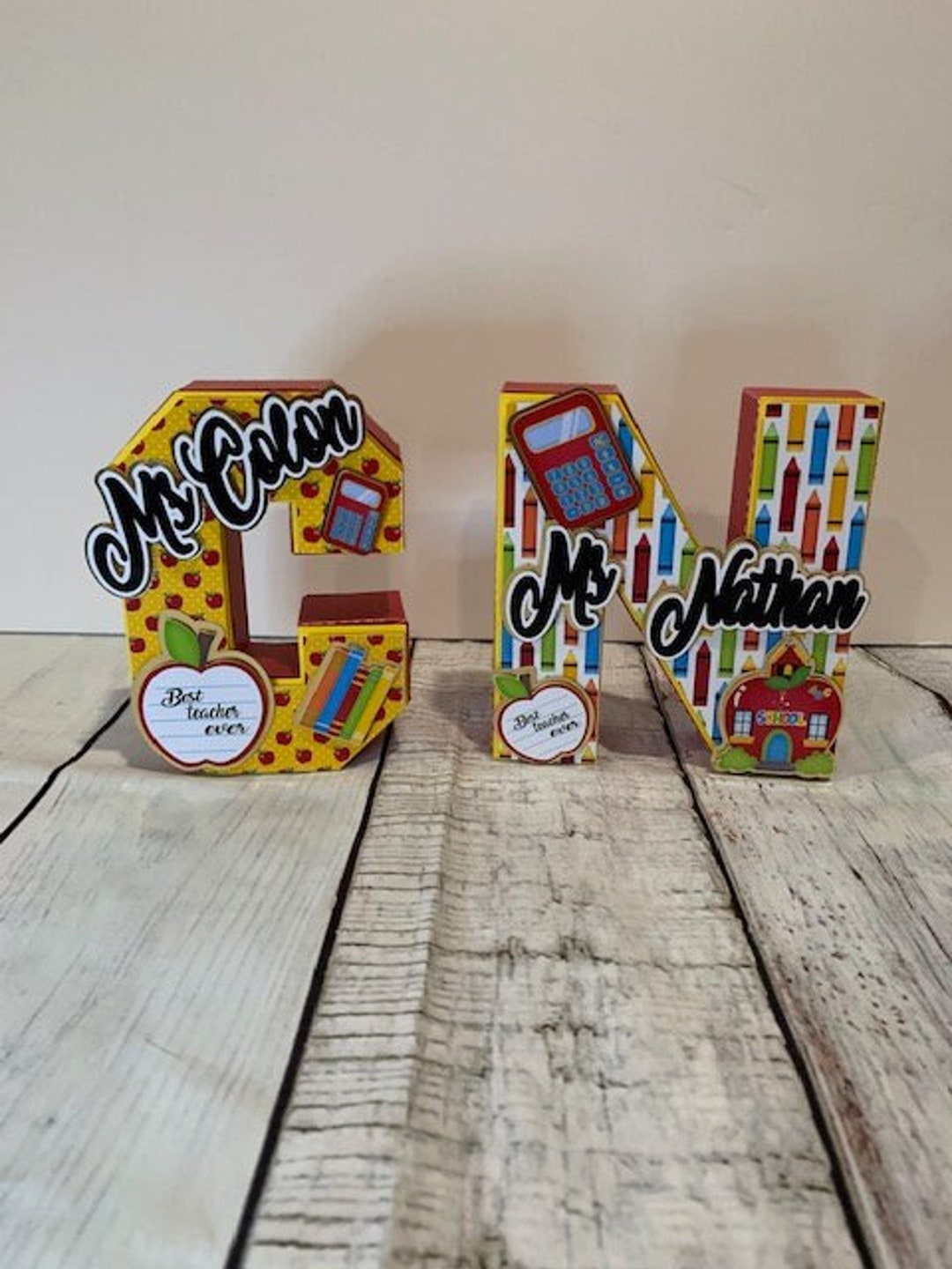 Teachers 3D Letters, Teacher Appreciation Letters, 3D Letters, Teacher ...