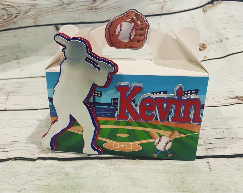 Baseball Favor Box, Baseball Party Box, Baseball Theme Birthday Party ...