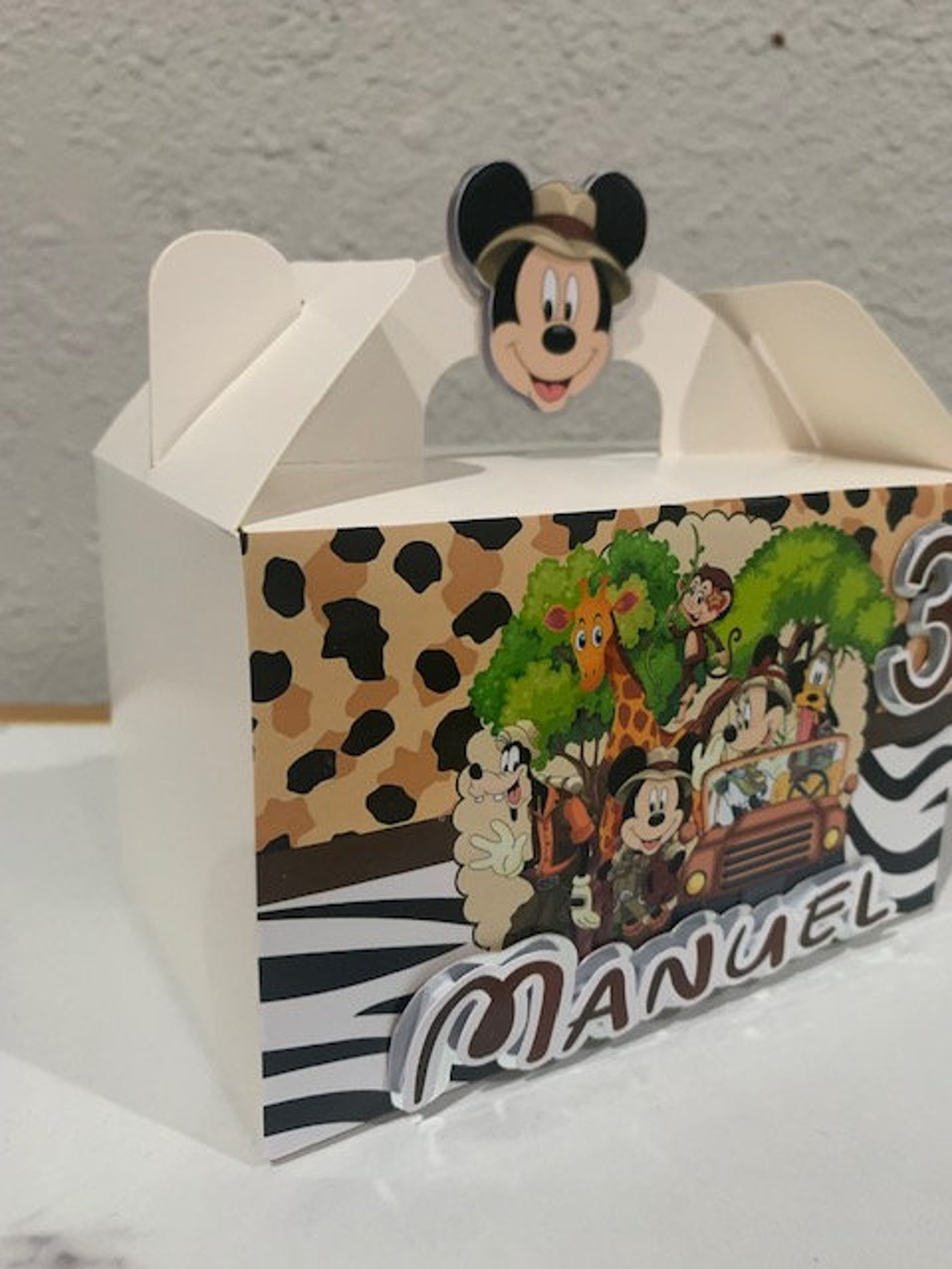 Mickey Mouse Favor Boxes, Mickey Safari Favor Boxes, Mickey Safari ...