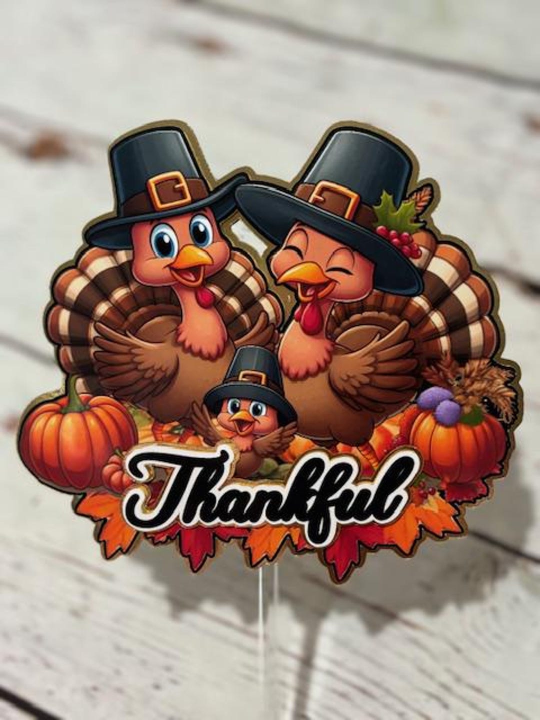 Thanksgiving Cake Topper, Turkey Cake Topper, Party Decor, Thanksgiving ...