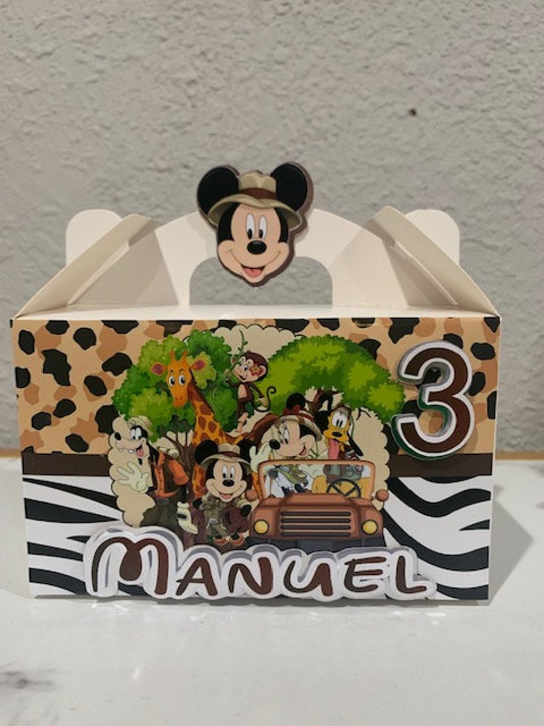 Mickey Mouse Favor Boxes, Mickey Safari Favor Boxes, Mickey Safari ...