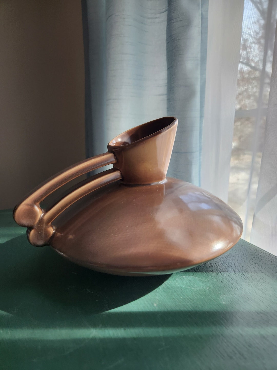 Vintage Red Wing Pottery Double Handle Carafe / Small Pitcher - Etsy