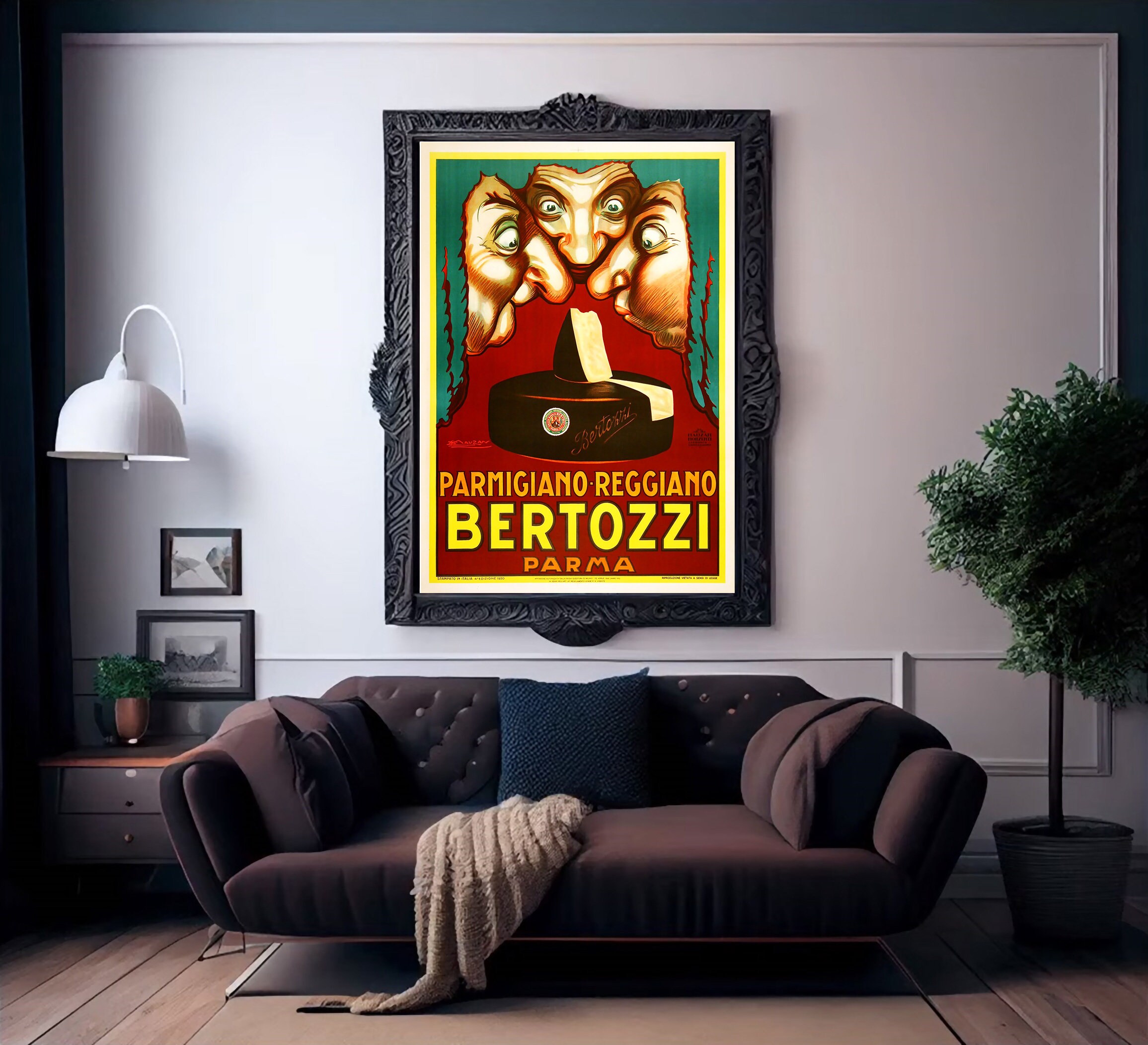 Bertozzi Parmigiano Reggiano Vintage Food&drink Poster, Housewarming ...