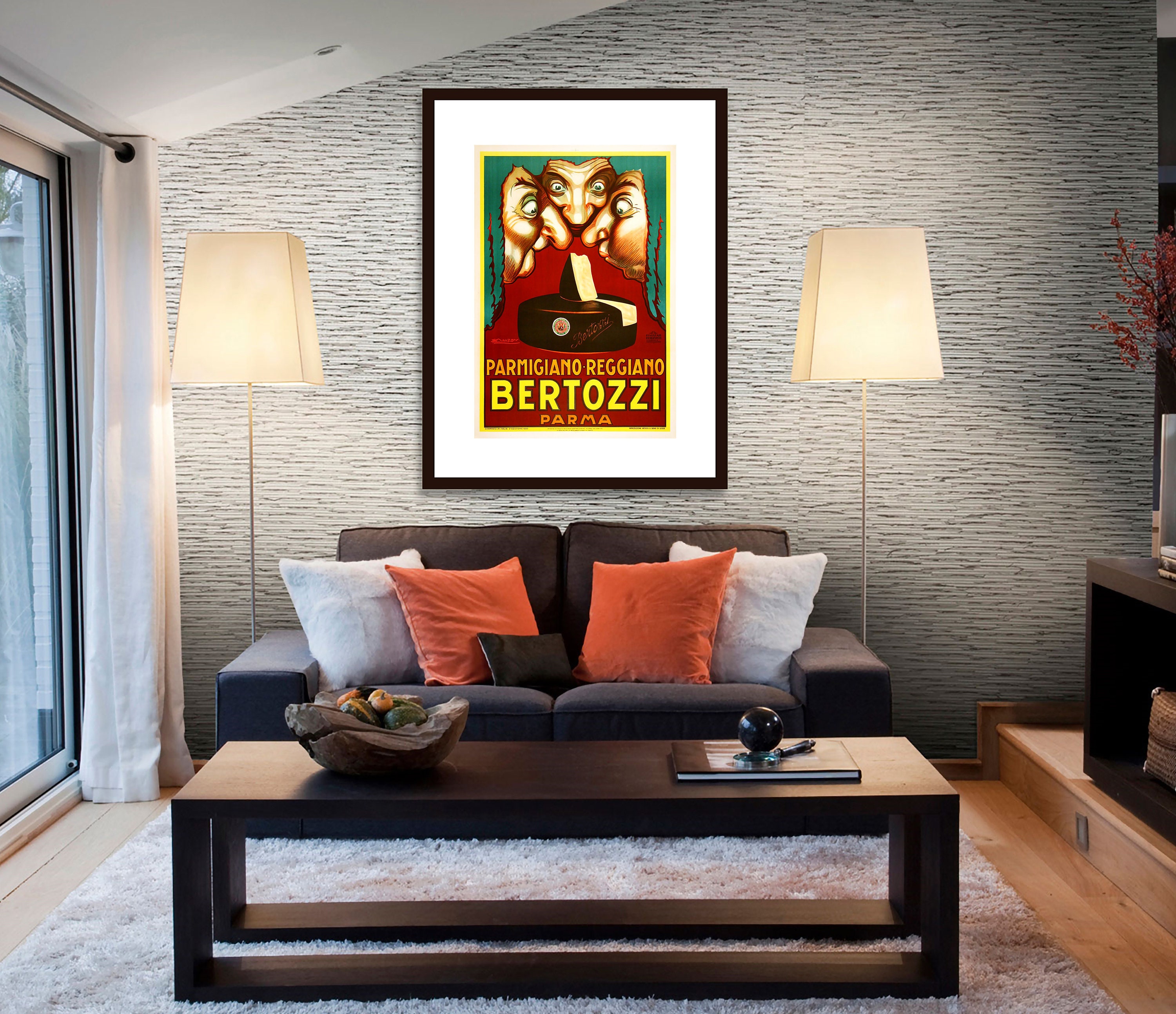 Bertozzi Parmigiano Reggiano Vintage Food&drink Poster, Housewarming ...