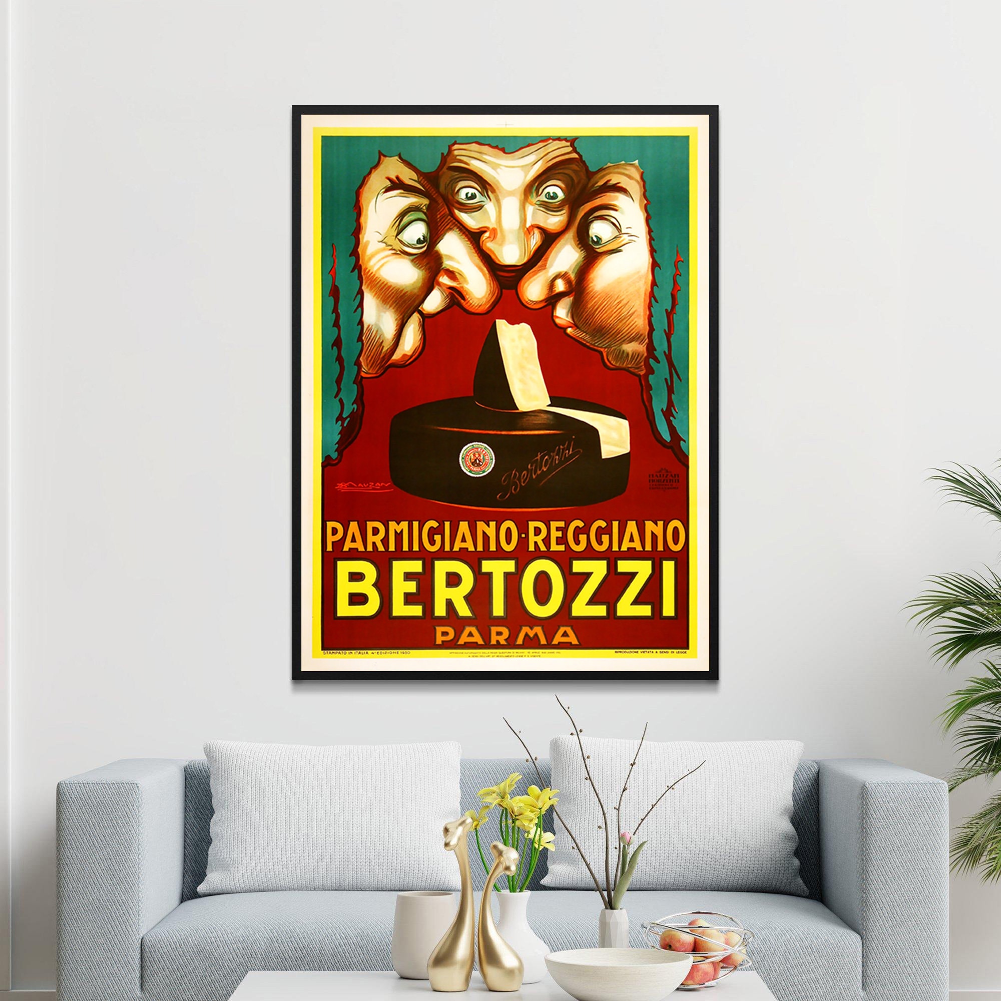 Bertozzi Parmigiano Reggiano Vintage Food&drink Poster, Housewarming ...