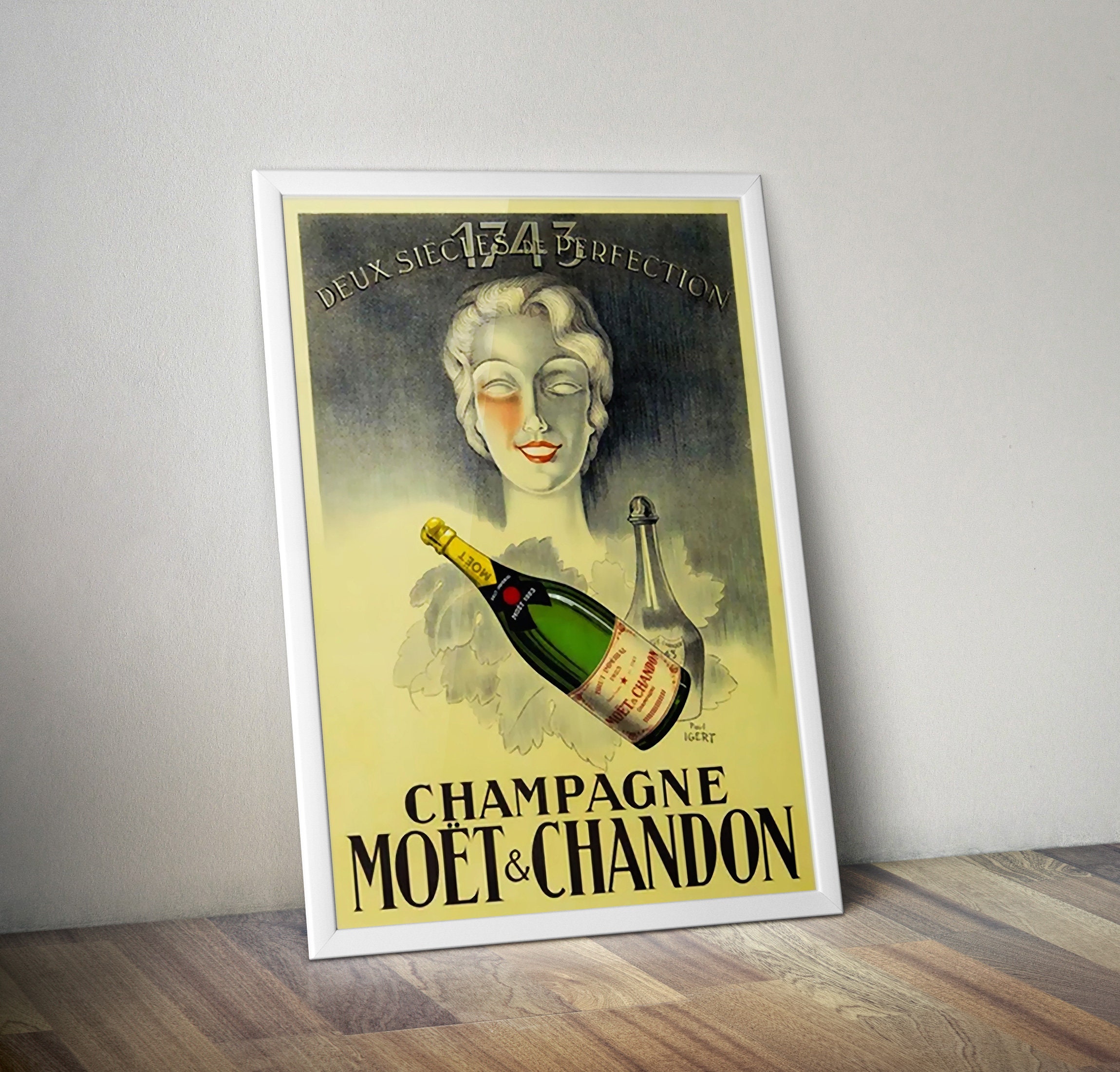 Champagne Moet&chandon Vintage Poster, Printable Wall Art, Alcohol ...