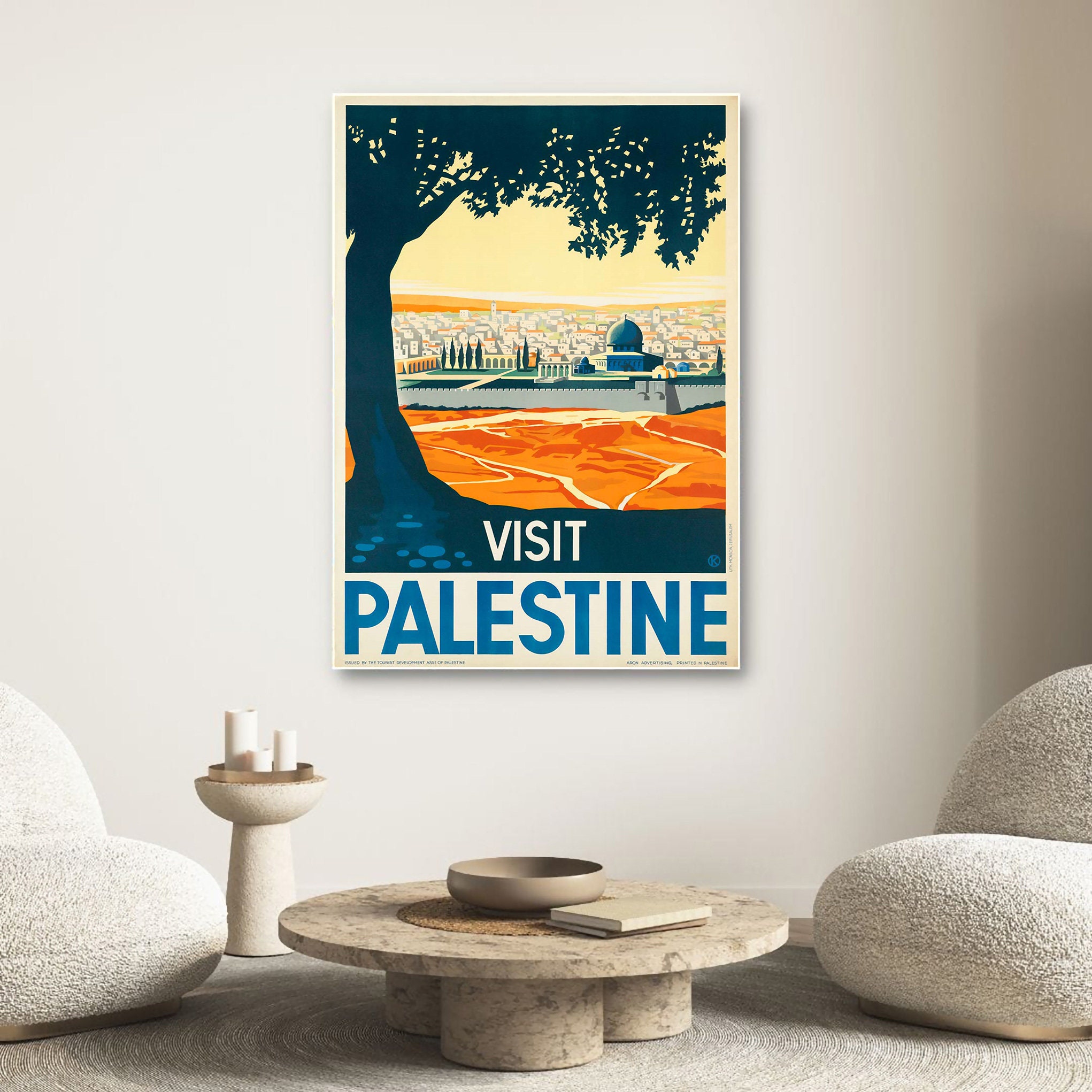 Palestine Poster, Vintage Travel Poster, Tourism Rare Advertisement ...