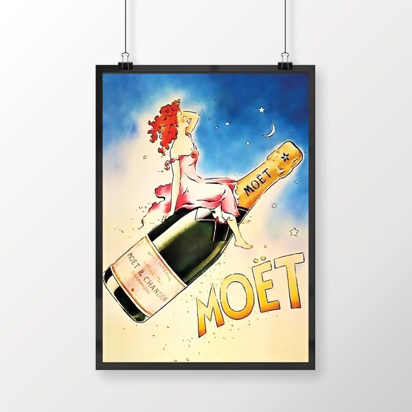 Champagne Poster - Etsy