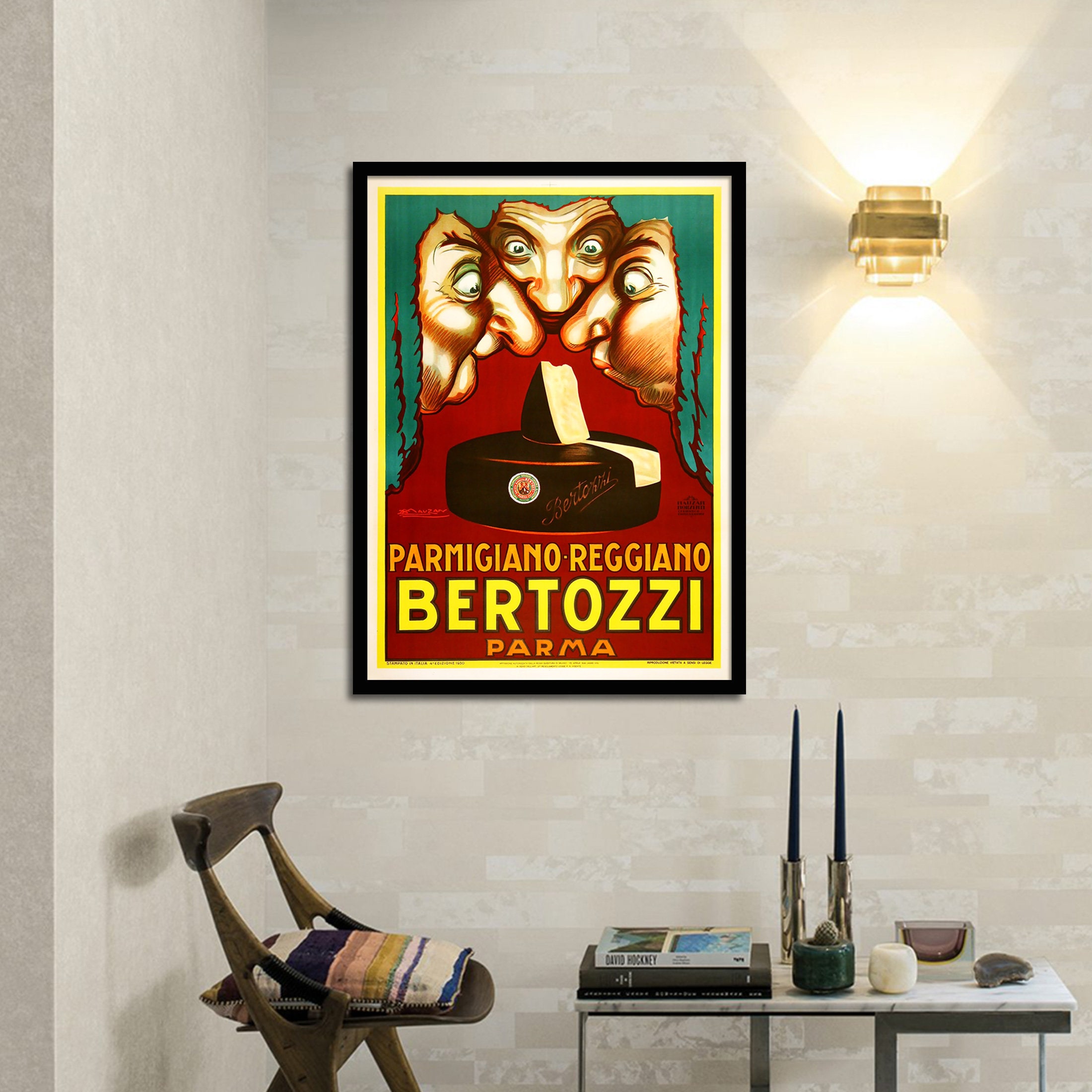 Bertozzi Parmigiano Reggiano Vintage Food&drink Poster, Housewarming ...