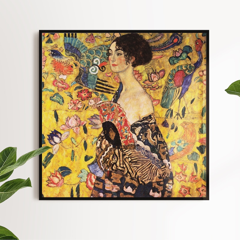 Lady With Fan Klimt - Etsy
