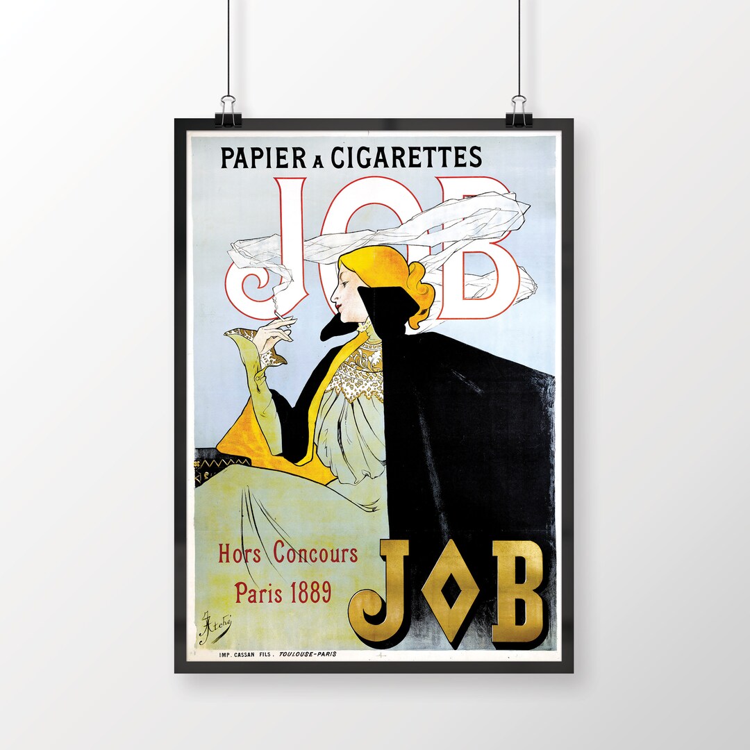 Job Papier a Cigarettes Arte mural imprimible Paris Vintage - Etsy España