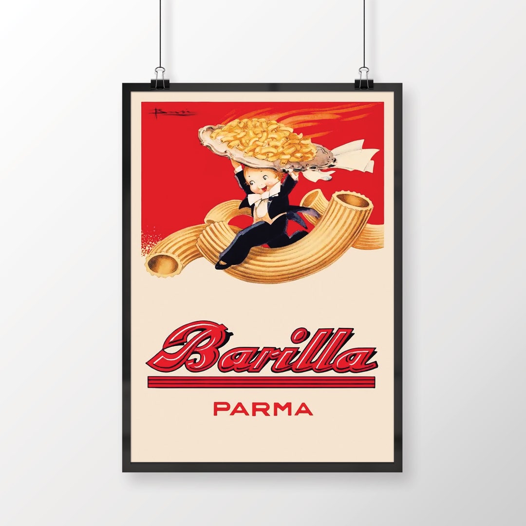 Barilla Parma Vintage Poster, Italian Food Print, Housewarming Gift ...