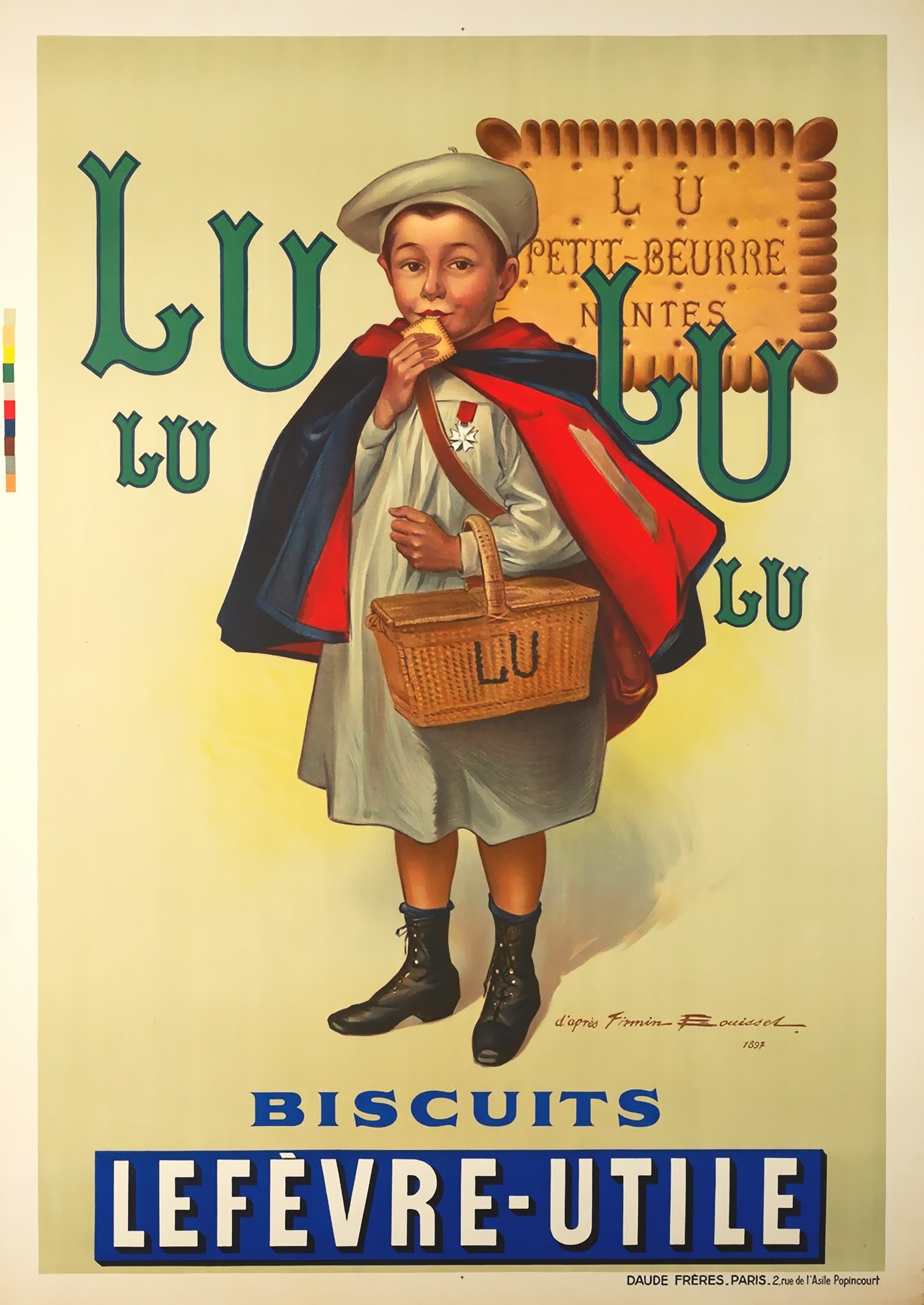 Lulu Biscuits Vintage French Advertising Poster Printable - Etsy