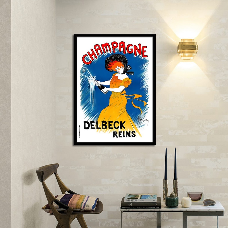 Champagne Delbeck Reims, Printable Wall Art, Food & Drink Poster ...