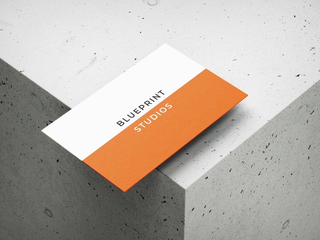 Professional Business Card Template, Minimalist Business Cards, Orange ...
