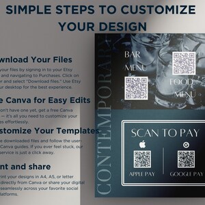 Restaurant Menu Template Cover Food Menu Canva Menu Card - Etsy